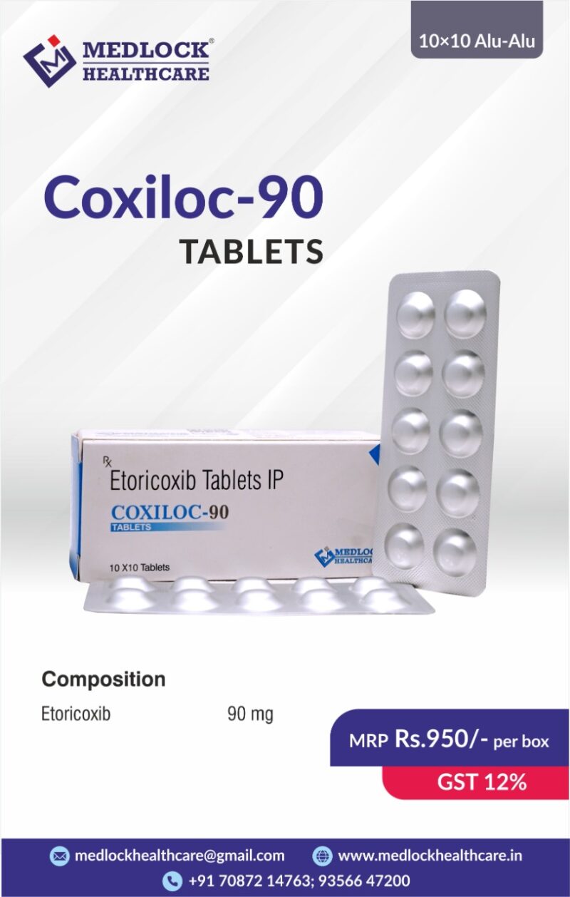 Etoricoxib 90mg Tablet Manufacturer | Supplier | Franchise