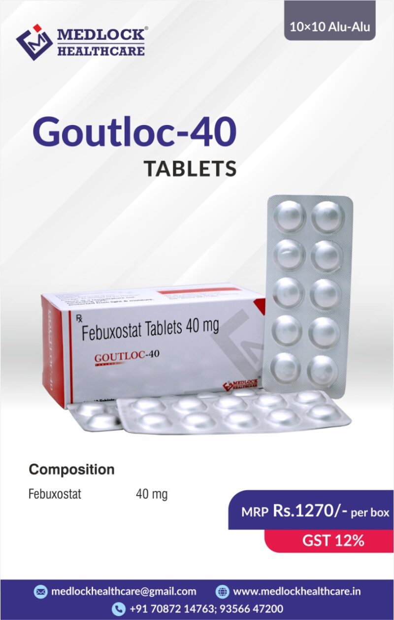 Febuxostat 40 Mg Tablet Manufacturer | Supplier | Franchise