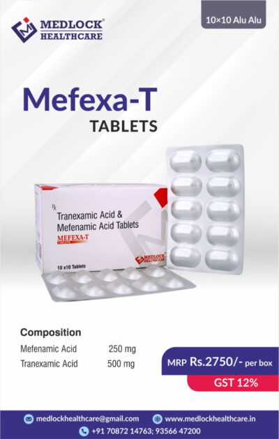 MEFENAMIC AND TRANEXAMIC TABLET Manufacturer | Supplier | Franchise