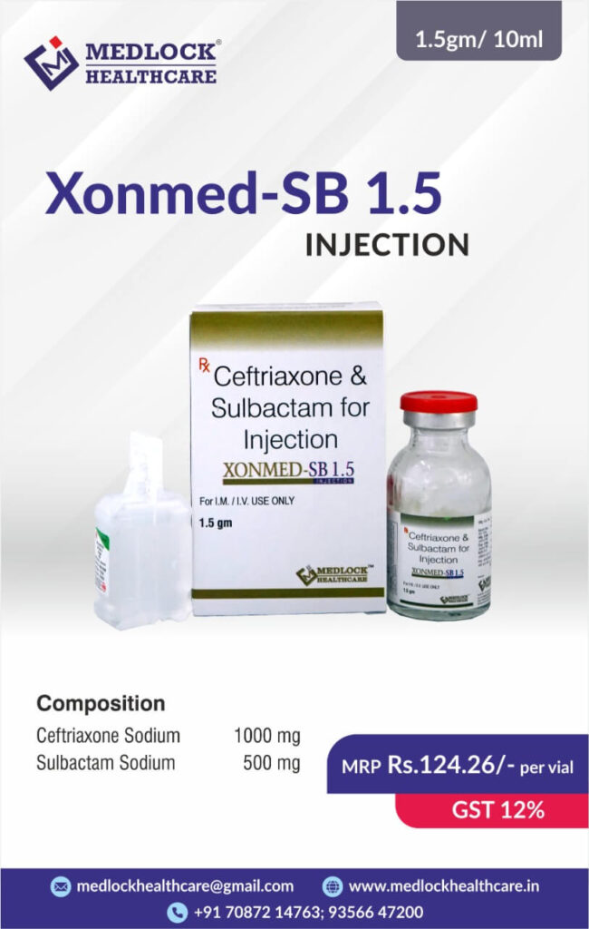 Ceftriaxone and Sulbactam Injection Manufacturer | Supplier