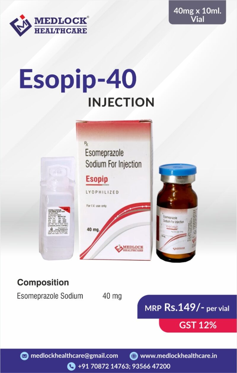 Esomeprazole 40 mg Injection |Manufacturer | Supplier | Franchise